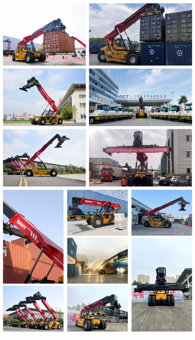 45000kg 20km/H Reach Stacker Crane 20 40 Foot International Container ...